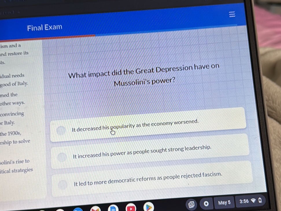 What impact did the Great Depression have on | StudyX