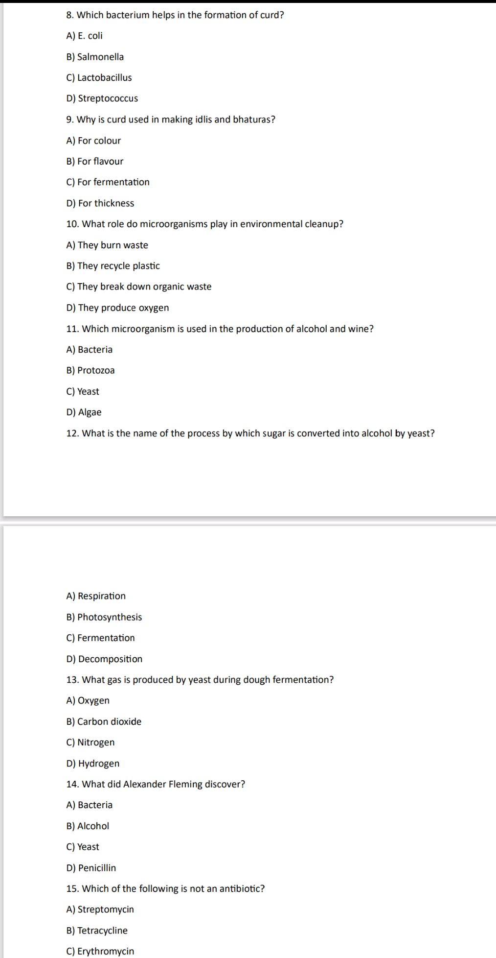 8. Which bacterium helps in the formation of | StudyX
