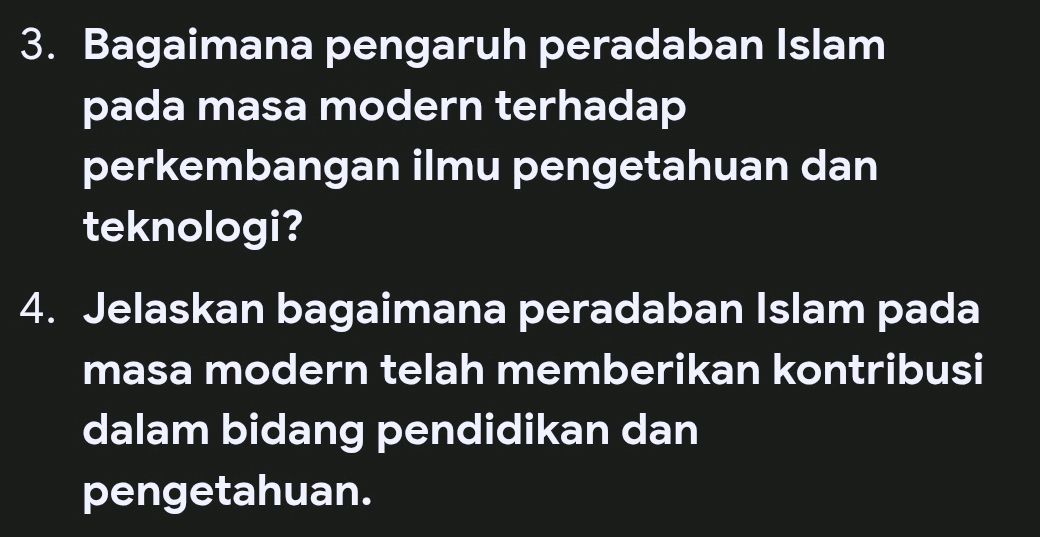 3. Bagaimana pengaruh peradaban Islam pada | StudyX