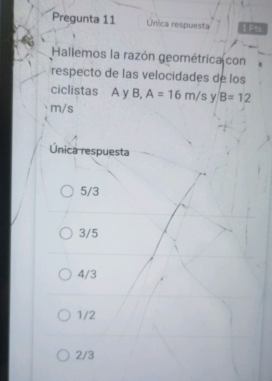 Hallemos la razón geométrica con respecto de | StudyX