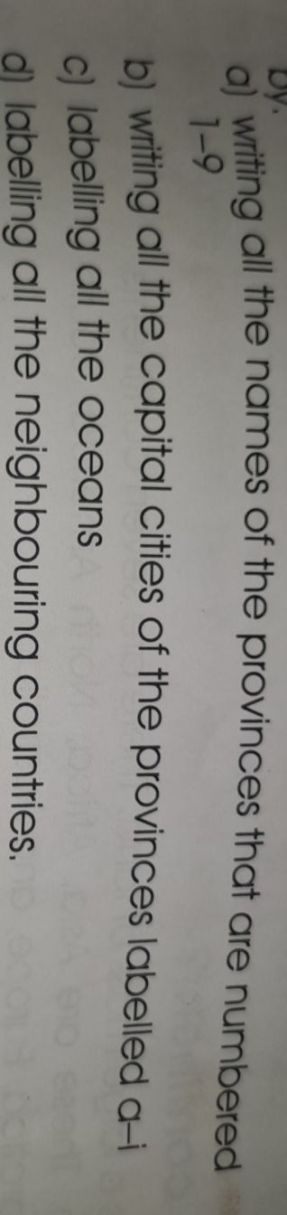 by. a) writing all the names of the | StudyX