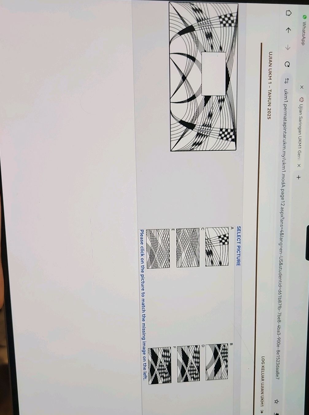 Please click on the picture to match the | StudyX
