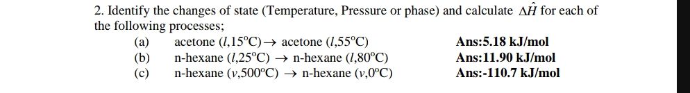 2. Identify the changes of state | StudyX