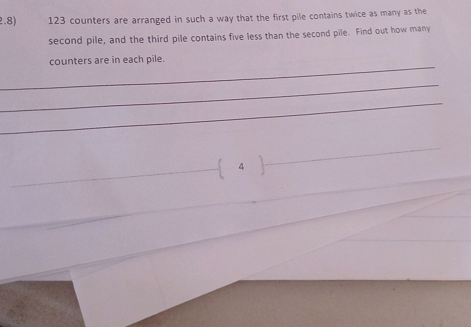 123 counters are arranged in such a way that | StudyX