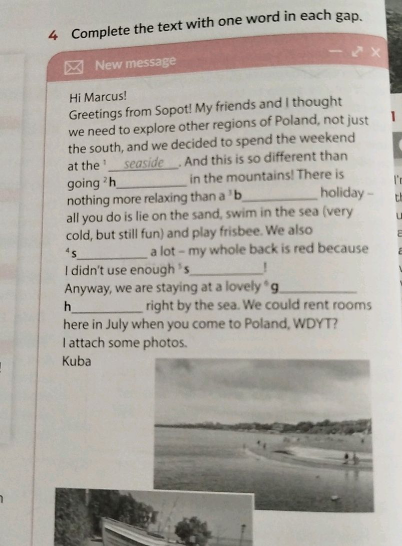 4 Complete the text with one word in each | StudyX