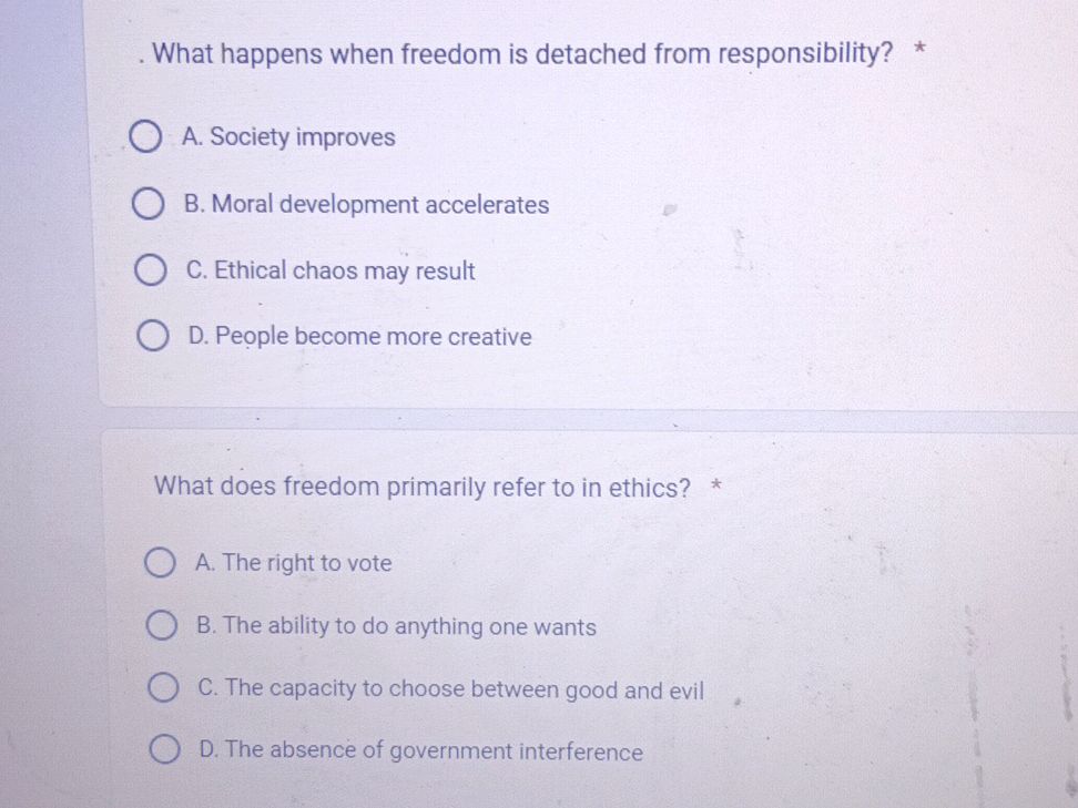 What happens when freedom is detached from | StudyX
