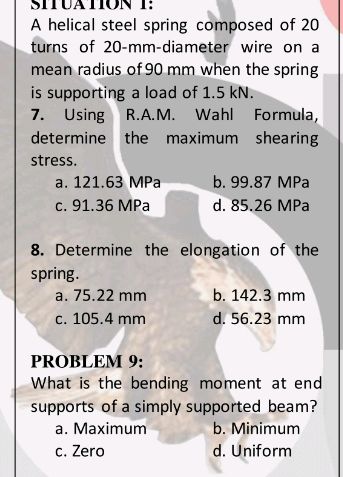 7. Using R.A.M. Wahl Formula, determine the | StudyX