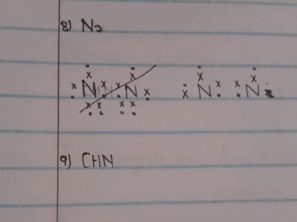 Lewis Structure of N2 and CHN | StudyX