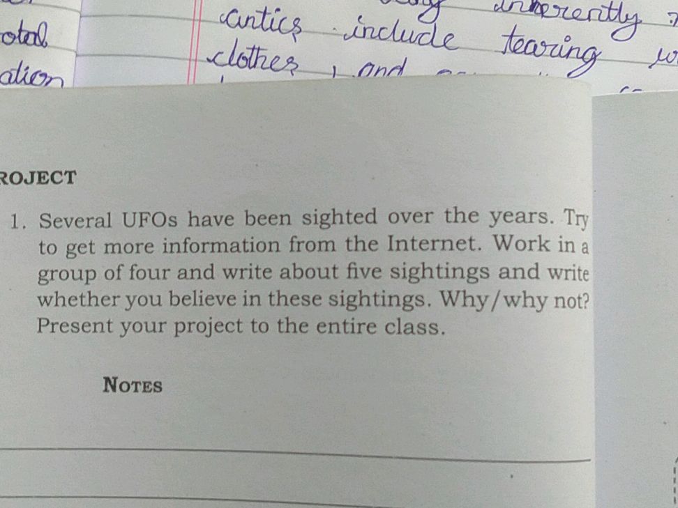 1. Several UFOs have been sighted over the | StudyX