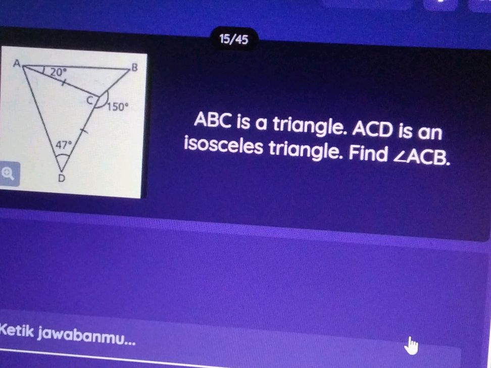 ABC is a triangle. ACD is an isosceles | StudyX
