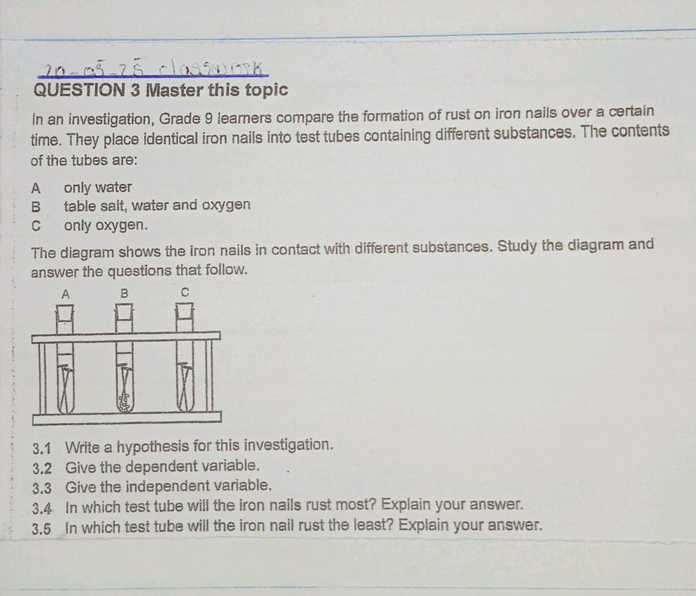 In an investigation, Grade 9 learners | StudyX