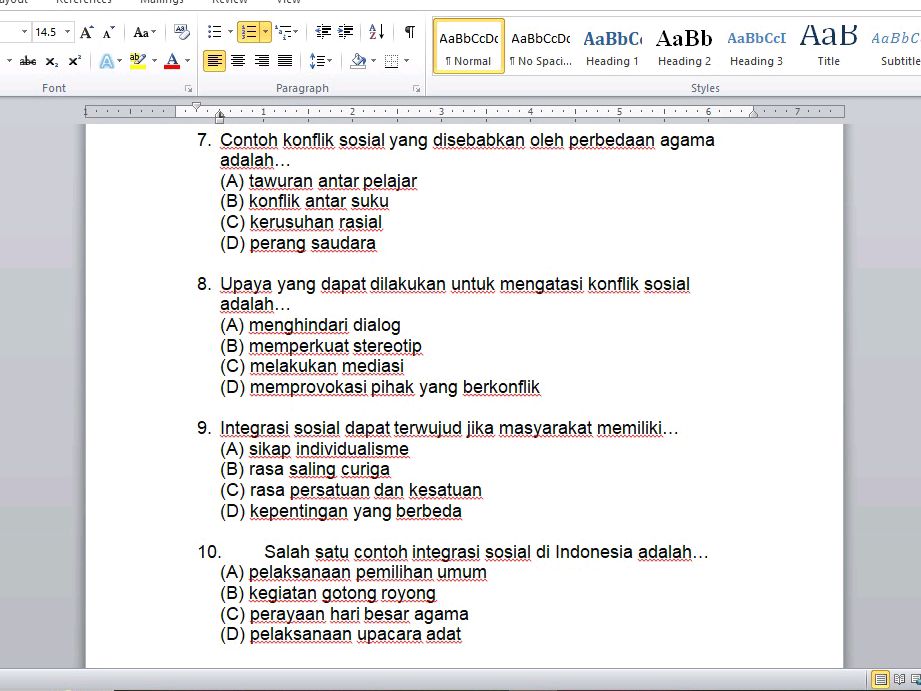 7. Contoh konflik sosial yang disebabkan | StudyX