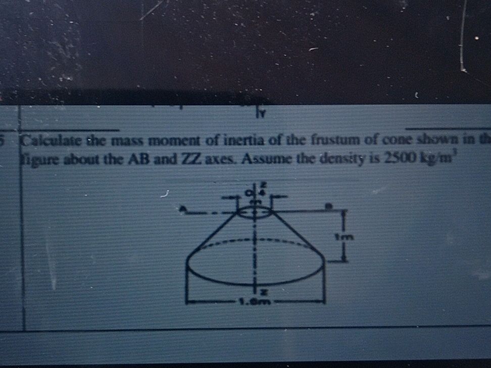 5 Calculate the mass moment of inertia of | StudyX