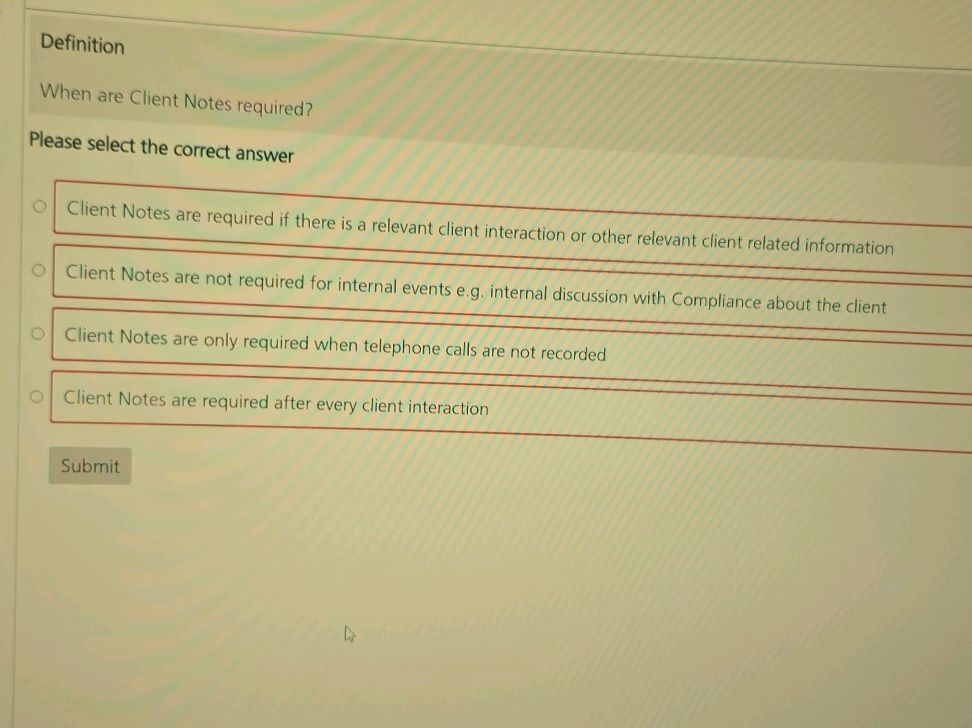 When are Client Notes required? Please | StudyX