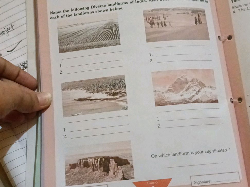 Name the following Diverse landforms of | StudyX