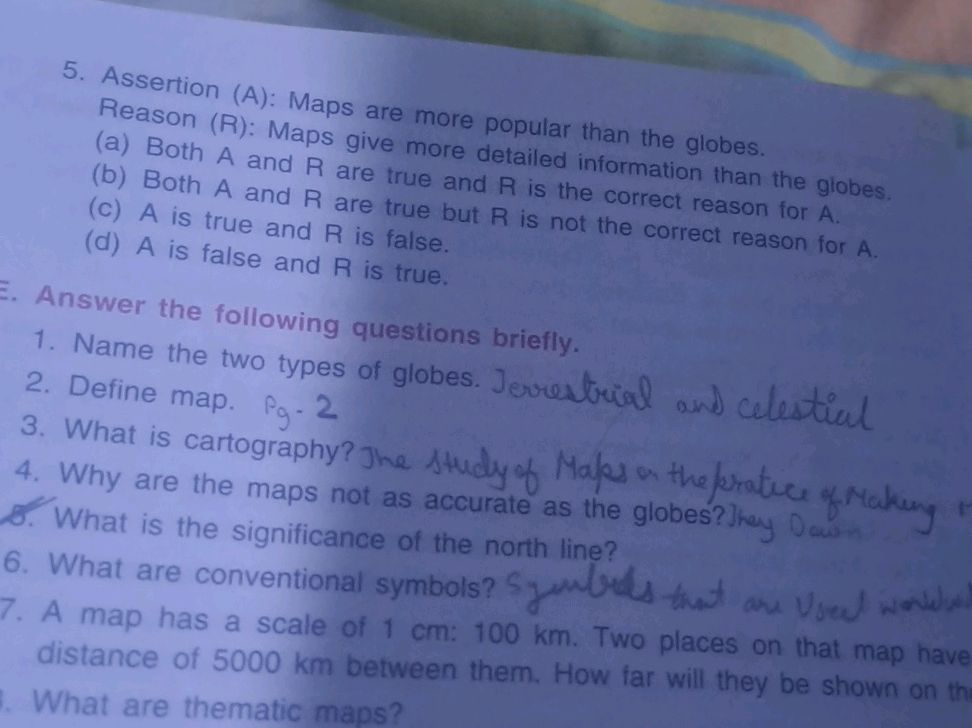 5. Assertion (A): Maps are more popular than | StudyX