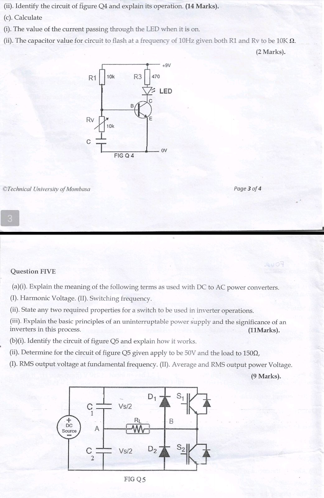 (ii). Identify the circuit of figure Q4 and | StudyX