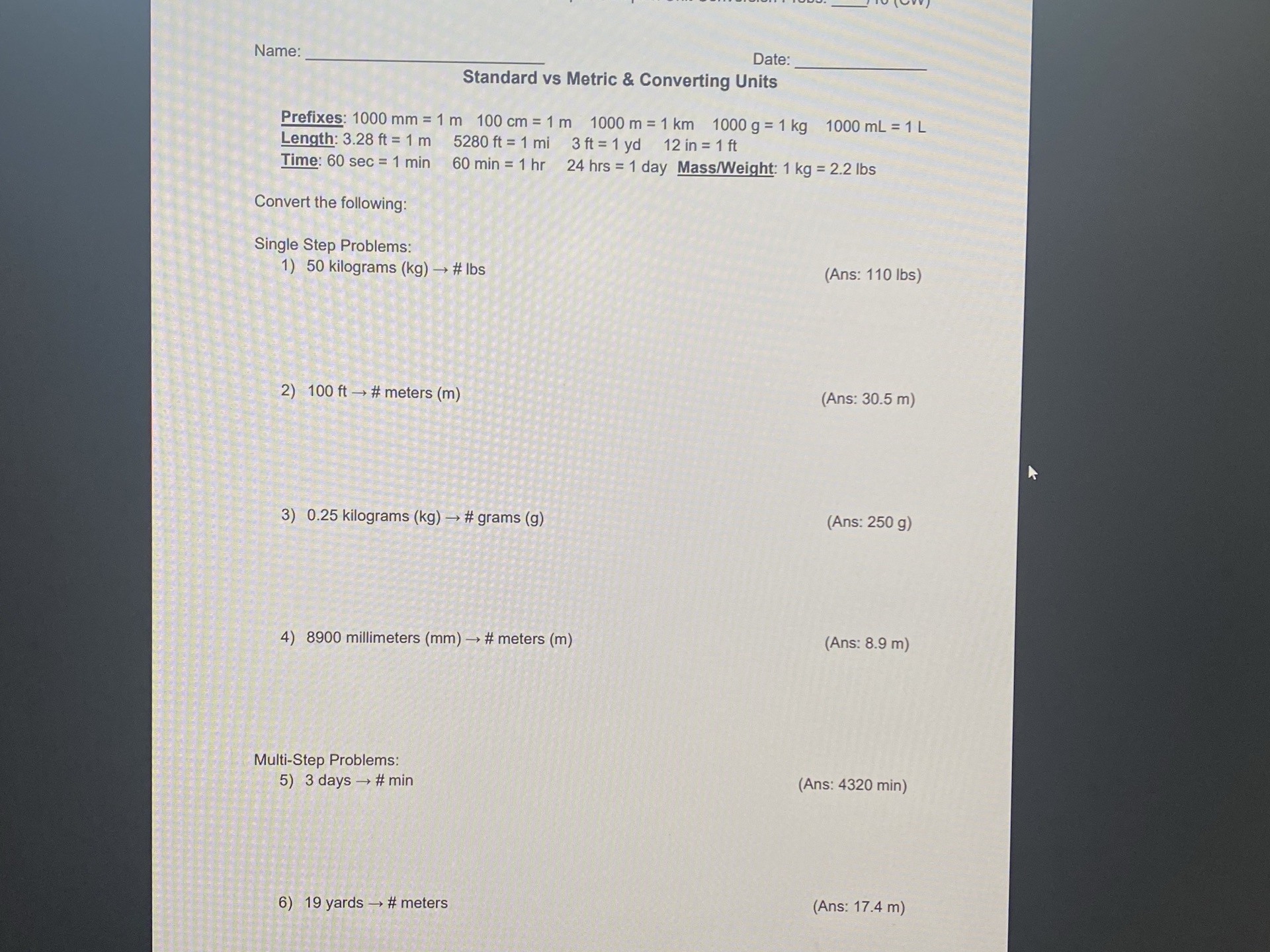 Convert the following: Single Step | StudyX