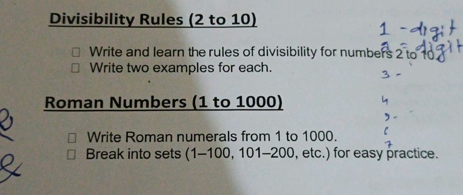 Divisibility Rules (2 to 10) Write and | StudyX