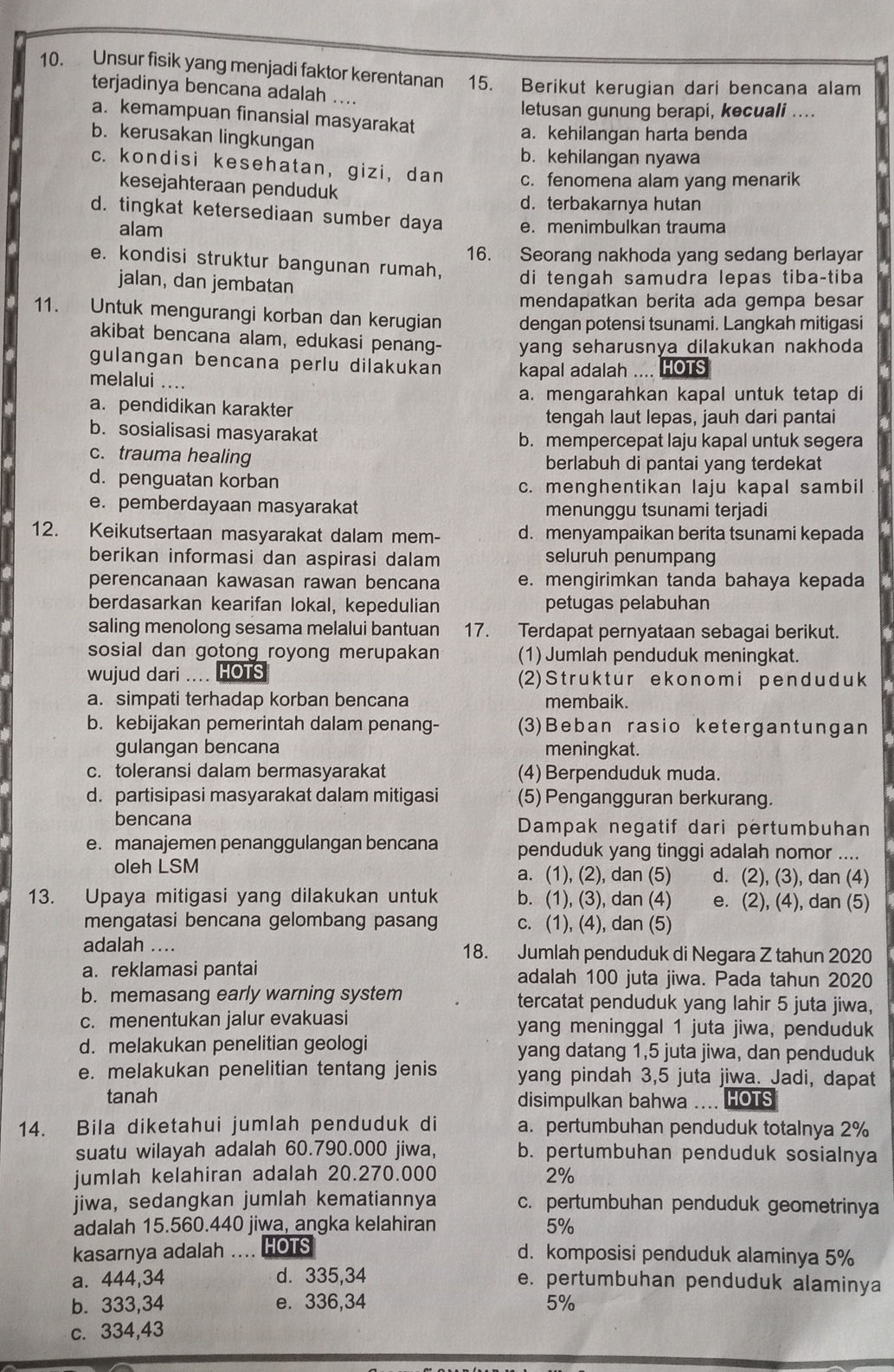 10. Unsur fisik yang menjadi faktor | StudyX