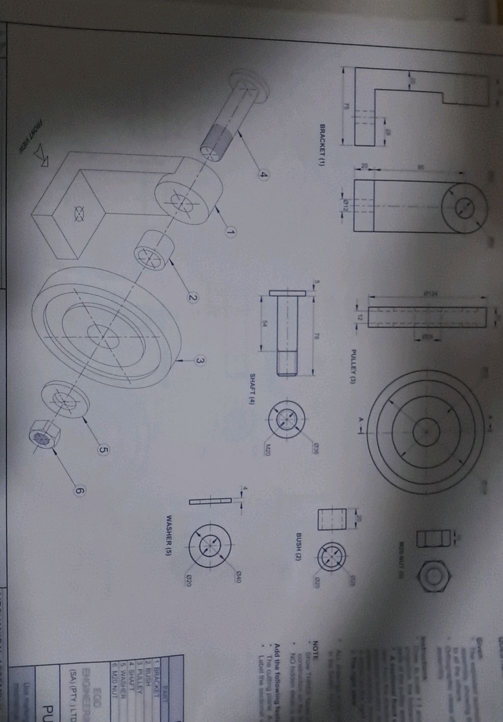 The image contains a technical drawing with | StudyX