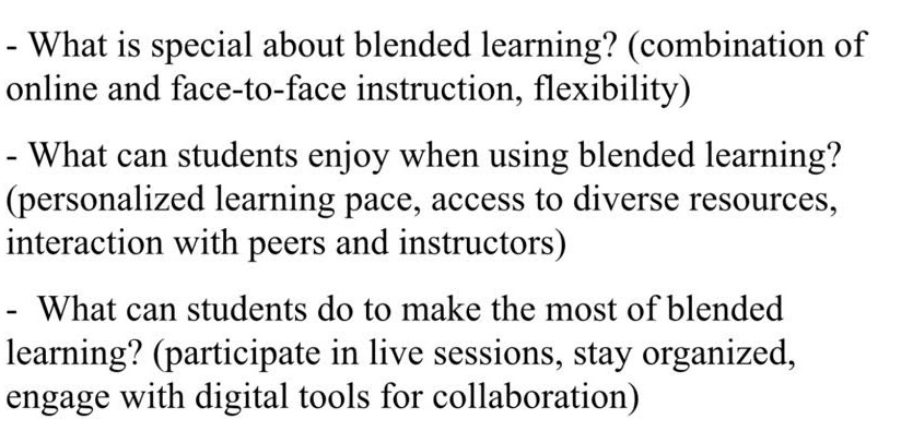 - What is special about blended learning? | StudyX