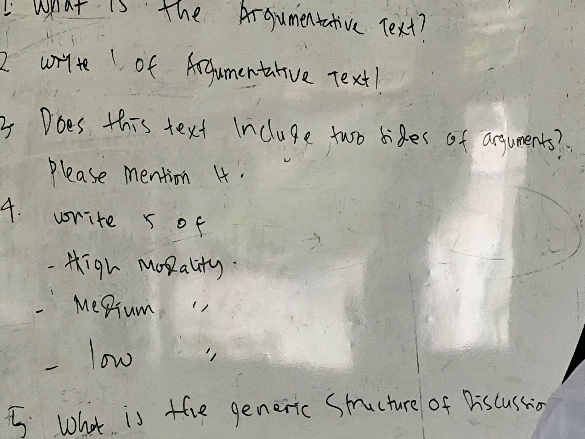 1. What is the Argumentative Text? 2. Write | StudyX