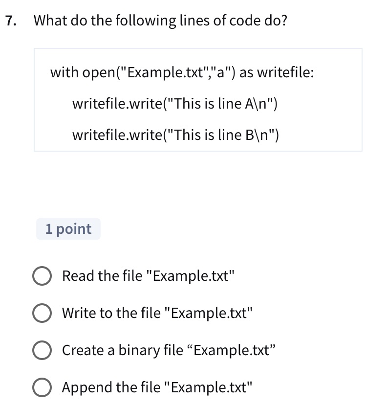 What do the following lines of code do? | StudyX