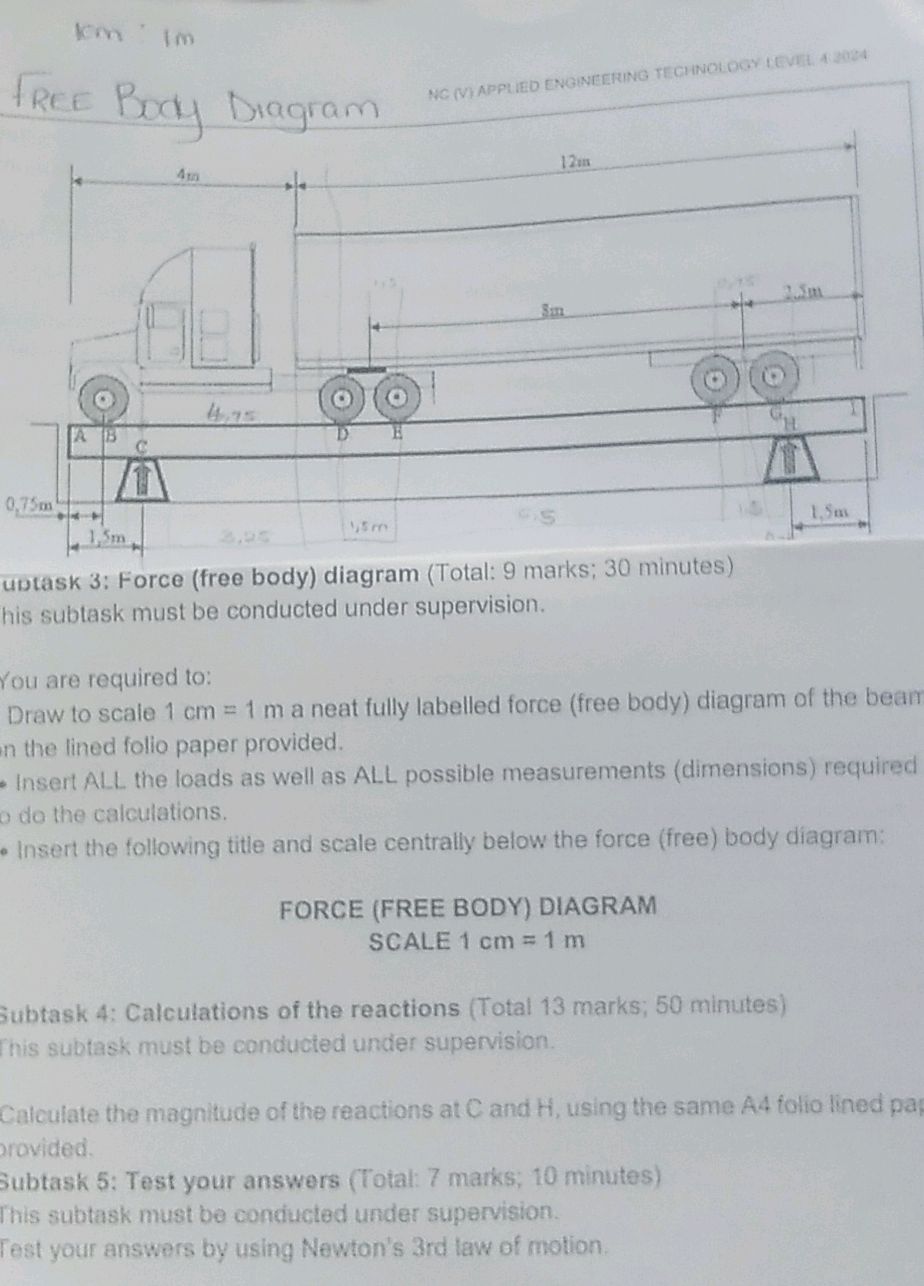 Draw to scale 1 cm = 1 m a neat fully | StudyX