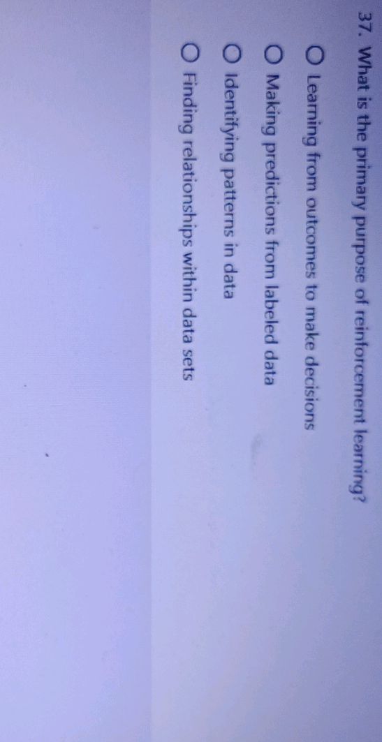 37. What is the primary purpose of | StudyX