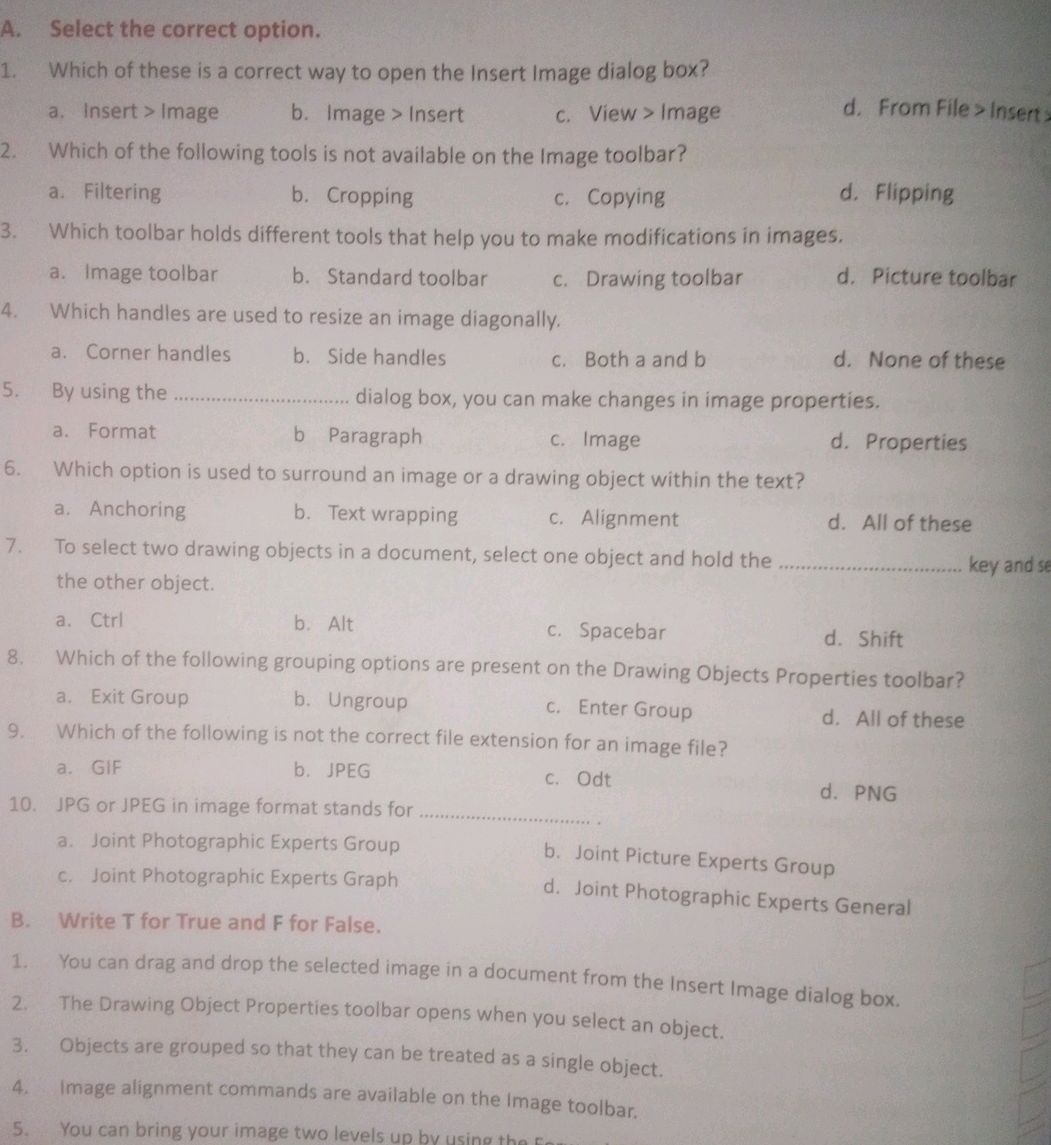A. Select the correct option. 1. Which of | StudyX