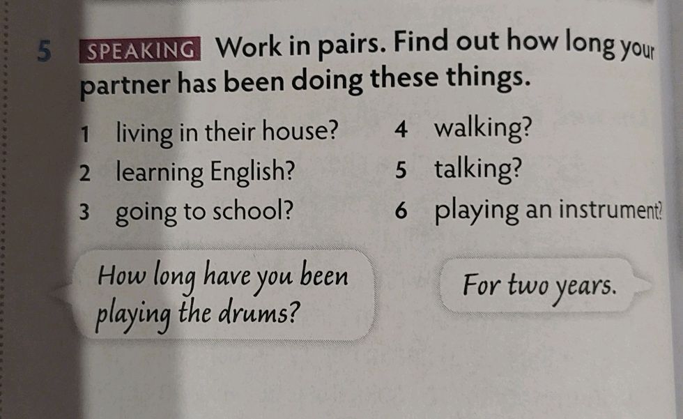 Work in pairs. Find out how long your | StudyX
