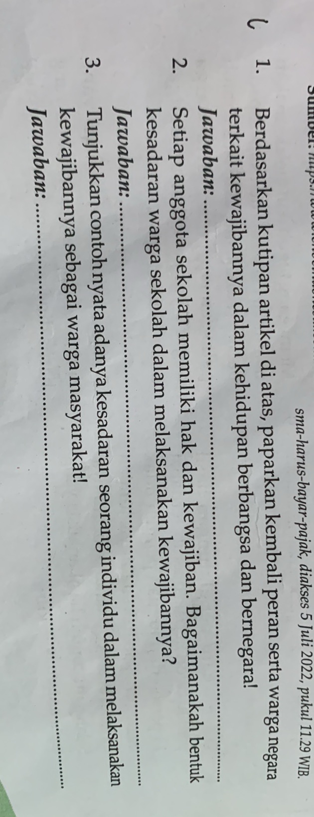 1. Berdasarkan kutipan artikel di atas, | StudyX