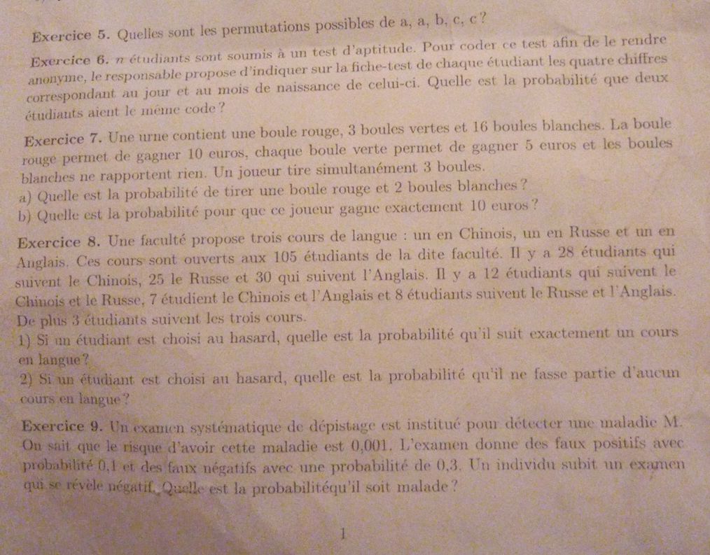 Exercice 5. Quelles sont les permutations | StudyX