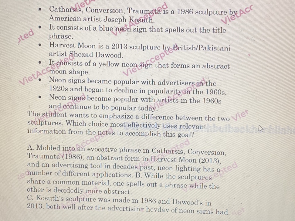 The student wants to emphasize a difference | StudyX