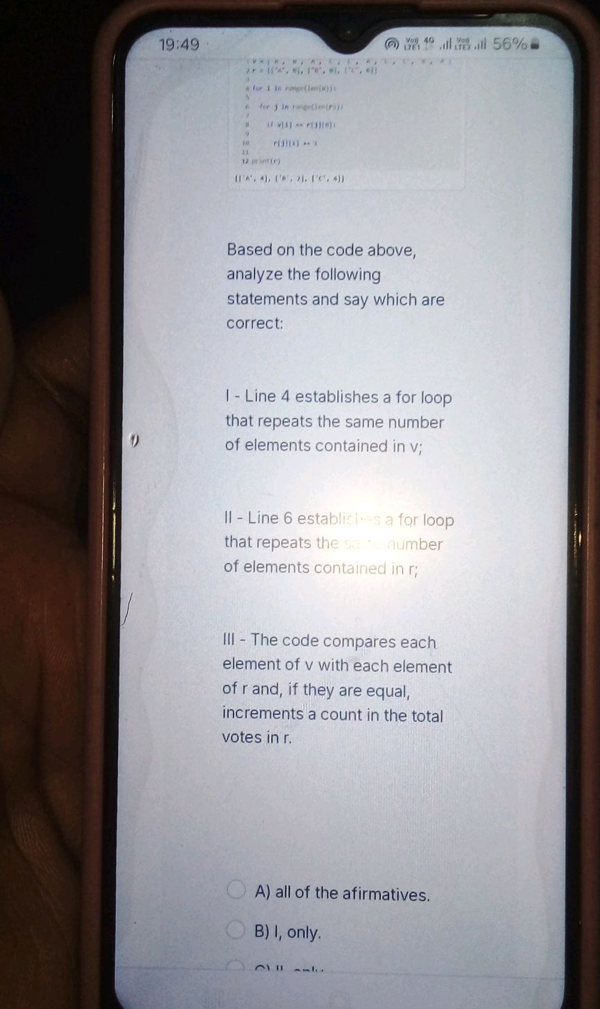 Based on the code above, analyze the | StudyX