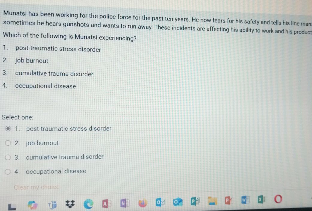 Munatsi has been working for the police | StudyX