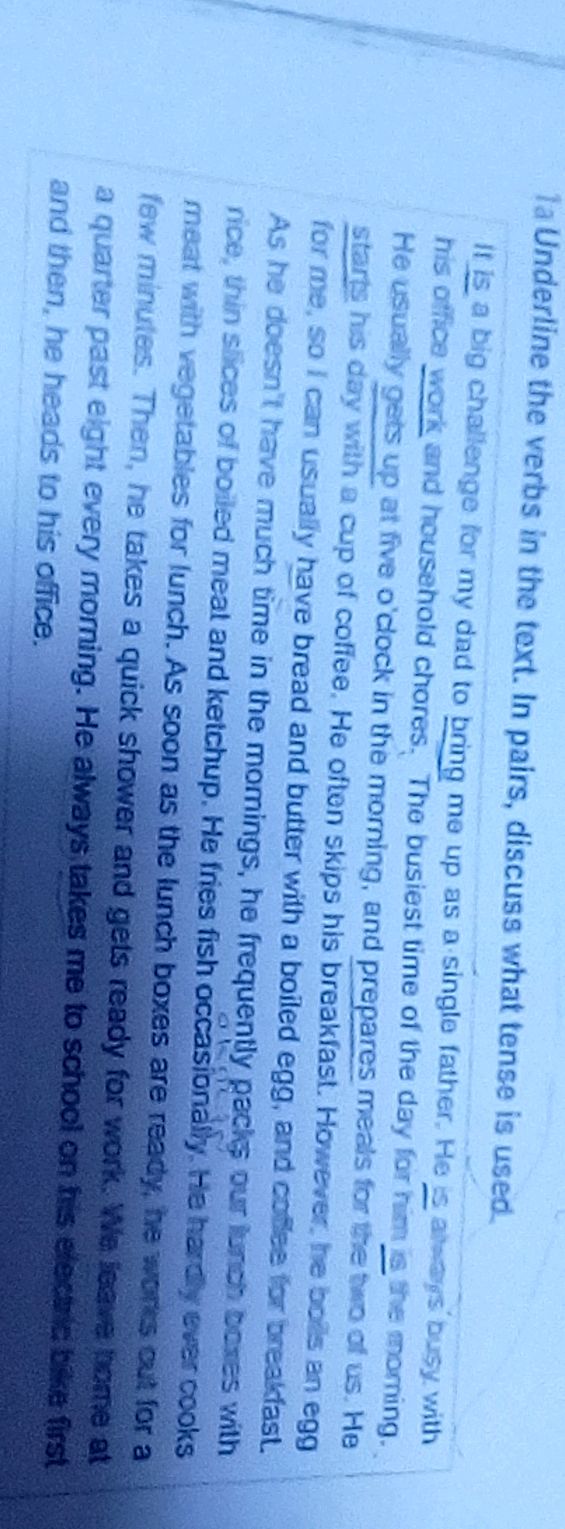 1a Underline the verbs in the text. In | StudyX
