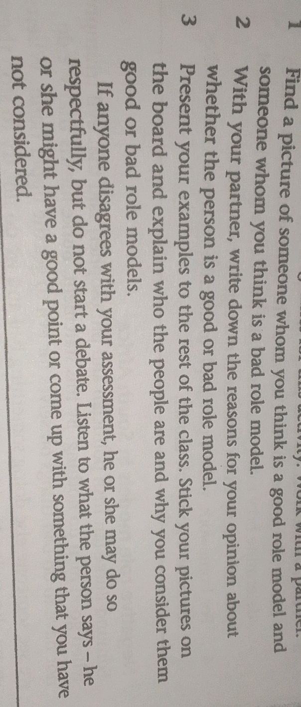 1. Find a picture of someone whom you think | StudyX