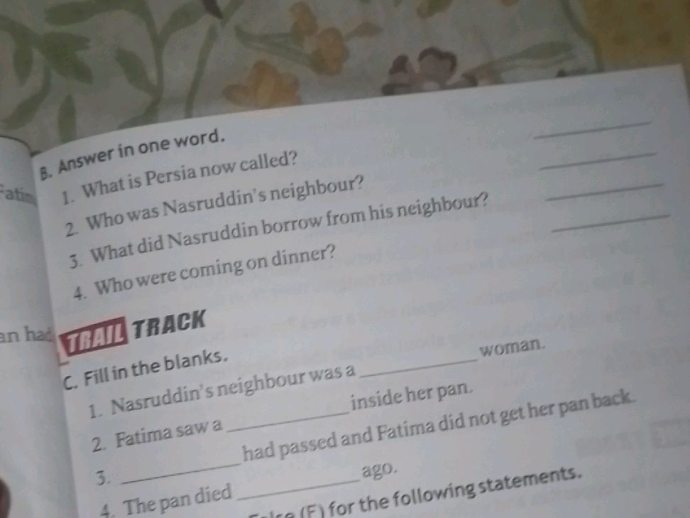 B. Answer in one word. 1. What is Persia | StudyX