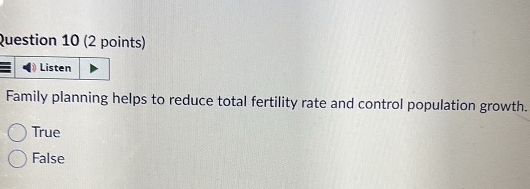 Family planning helps to reduce total | StudyX