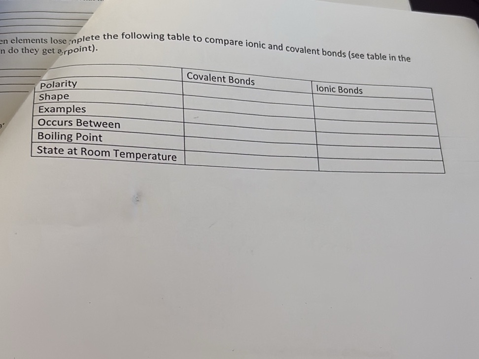 Complete the following table to compare | StudyX