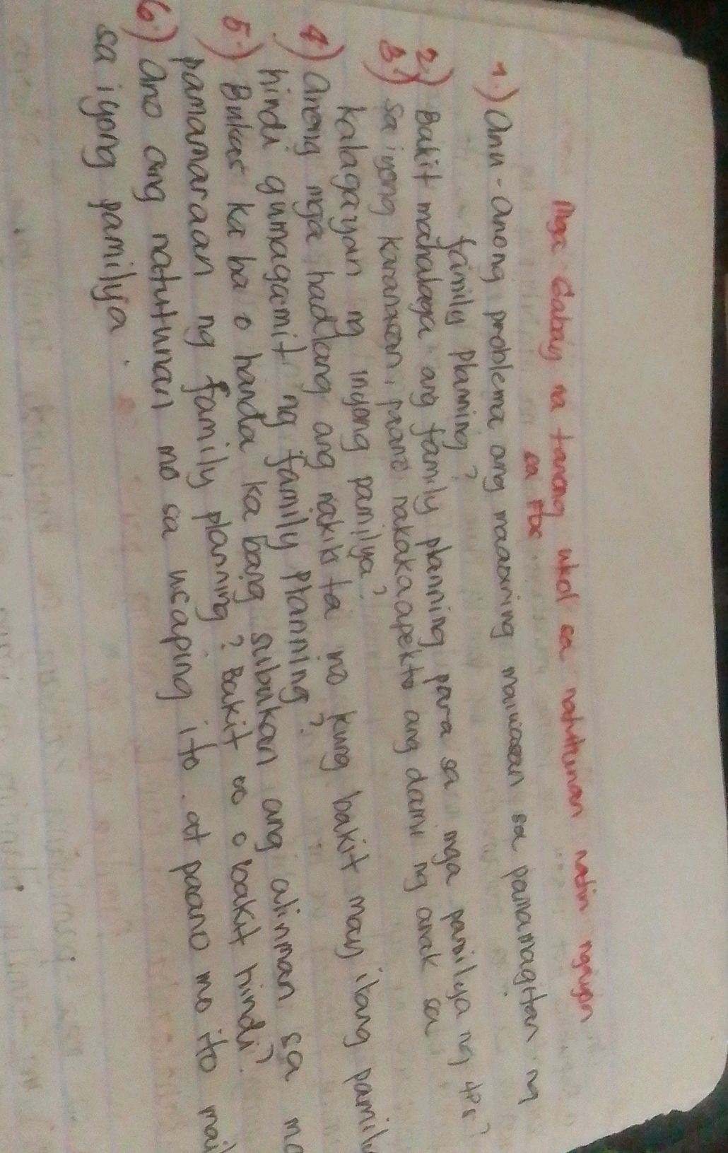 1.) Anu-anong problema ang maaaring maiwasan | StudyX