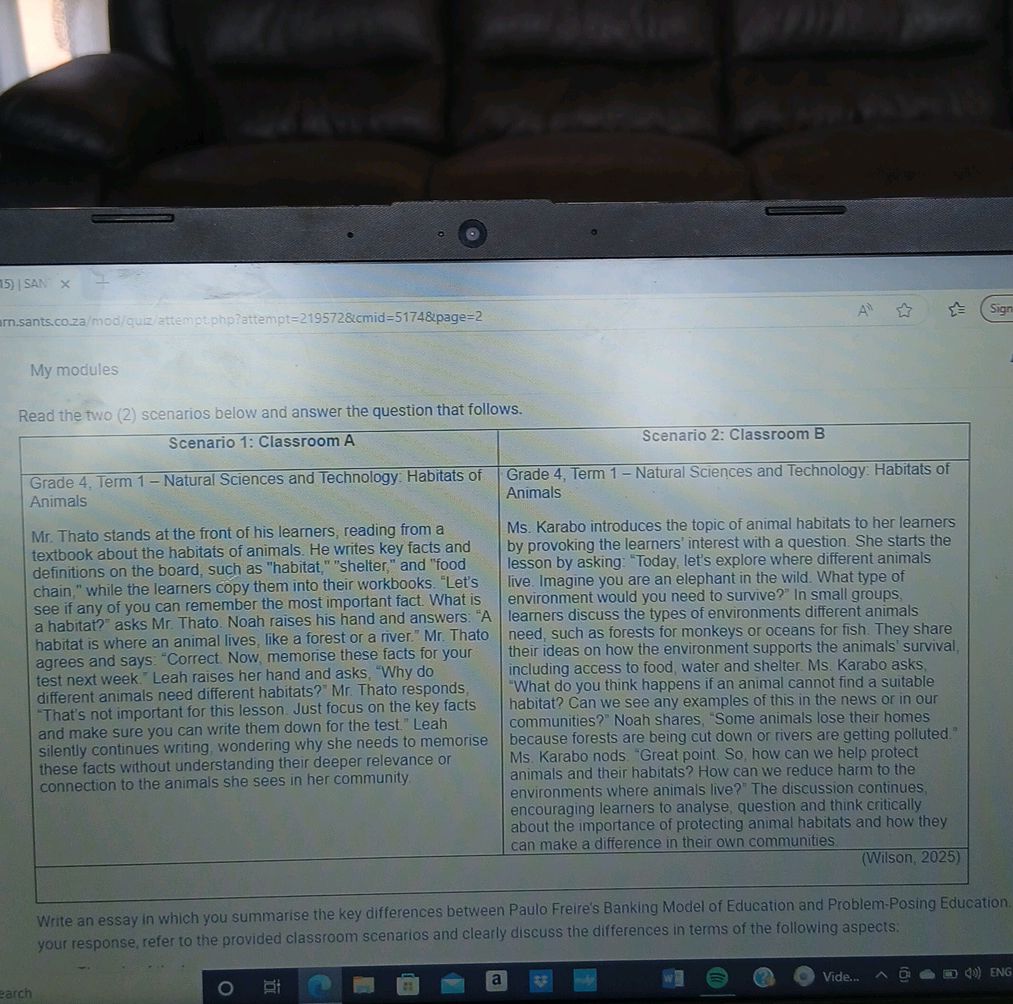 Read the two (2) scenarios below and answer | StudyX