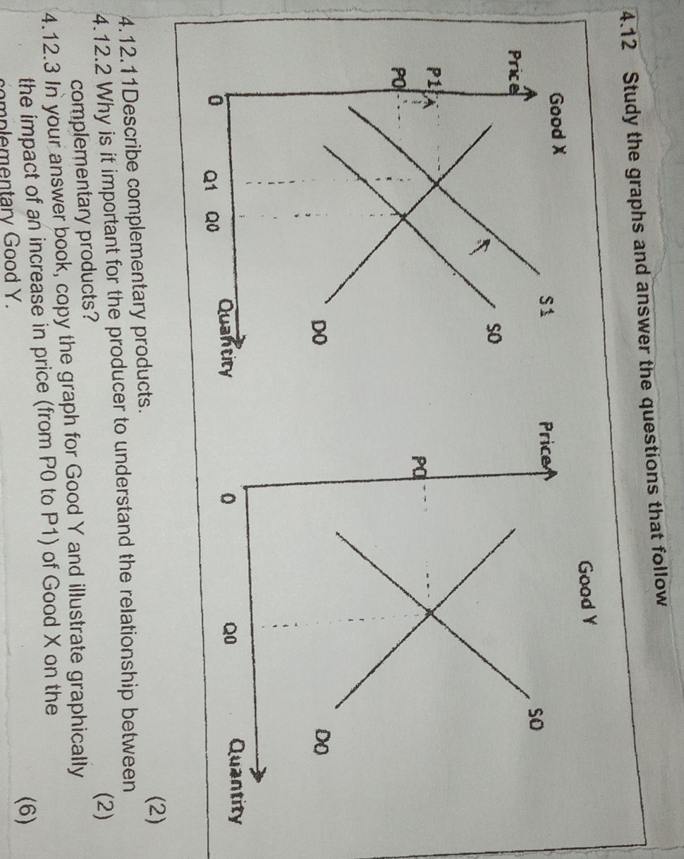 4.12 Study the graphs and answer the | StudyX