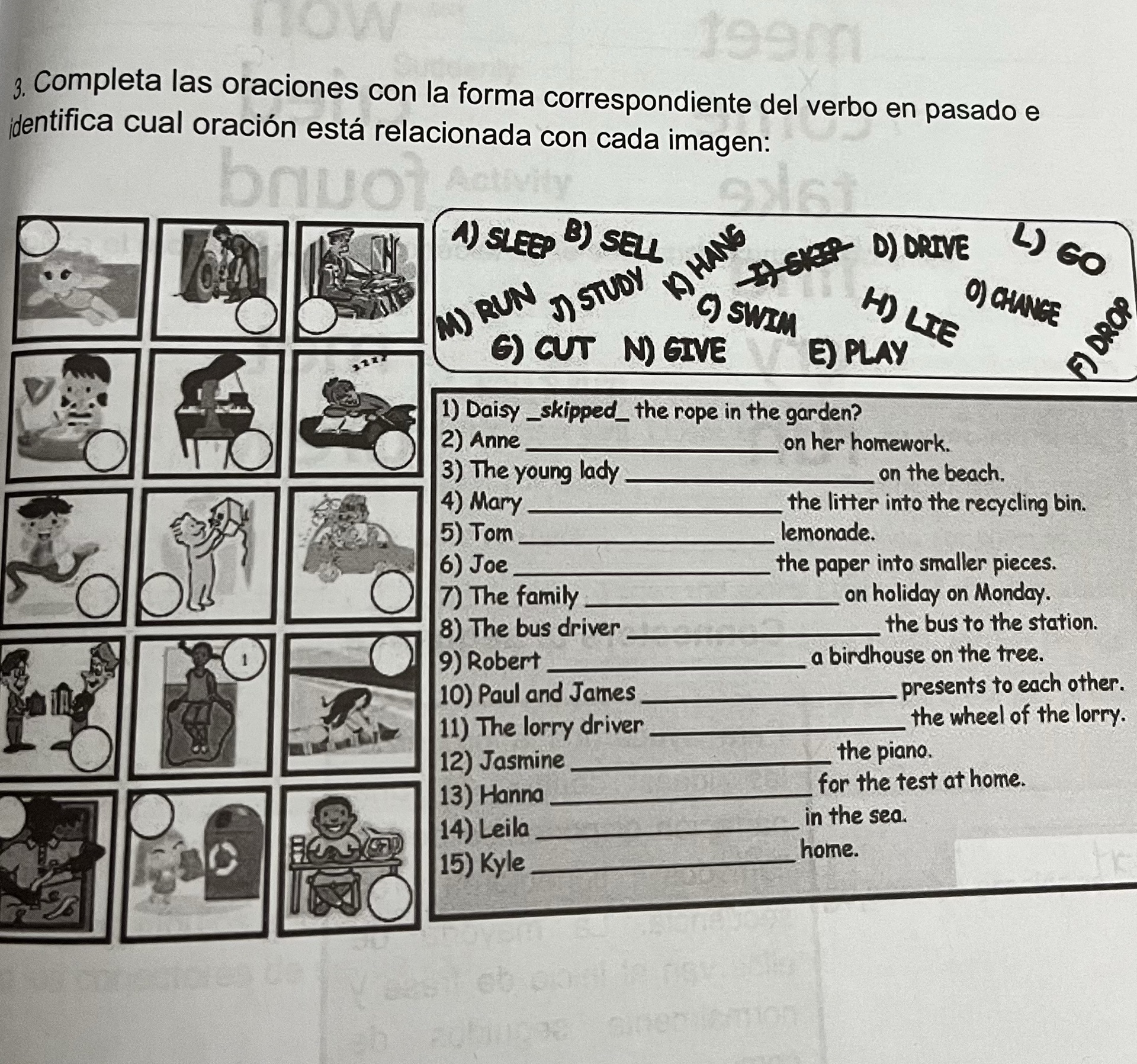 Completa Las Oraciones Con La Forma Studyx