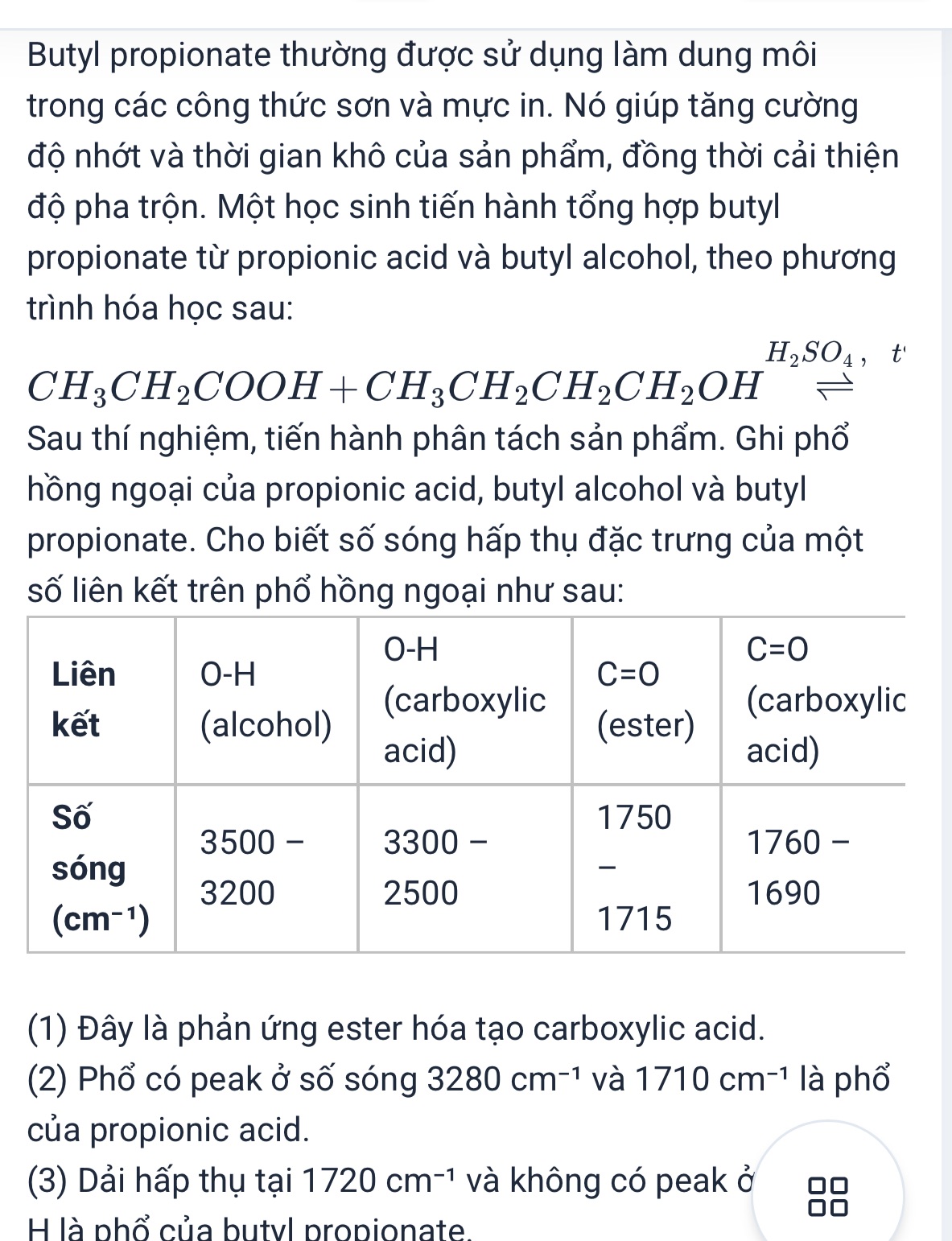 Butyl propionate thường được sử dụng làm | StudyX