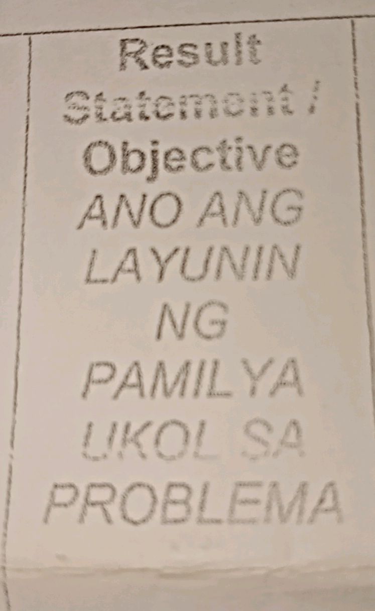 Result Statement / Objective ANO ANG LAYUNIN | StudyX
