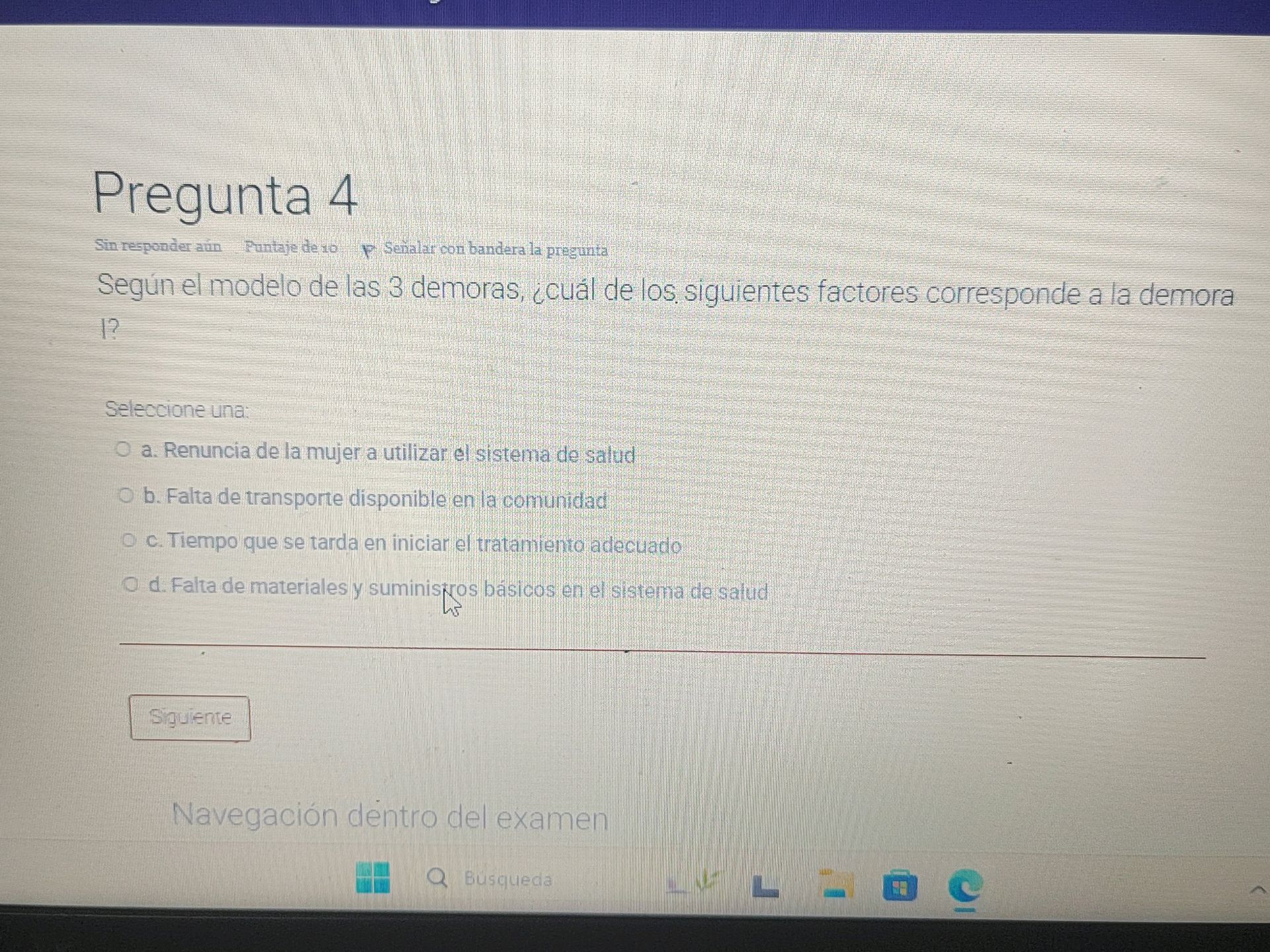 Pregunta 4 Según el modelo de las 3 | StudyX