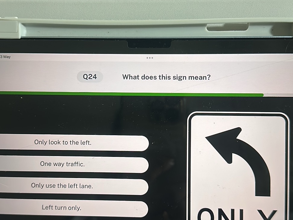 What does this sign mean? Only look to the | StudyX